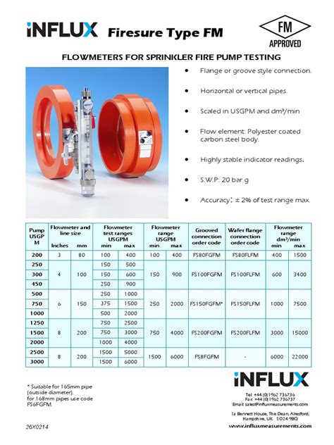 Flowmeter Selection Guide For Sprinkler Fire Pump Testing Pdf Flow