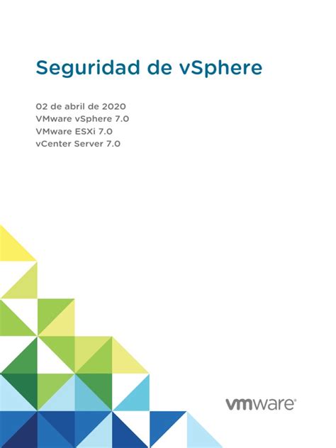 Vsphere Esxi Vcenter Server 70 Security Guide Pdf Pdf V Mware Usuario Informática