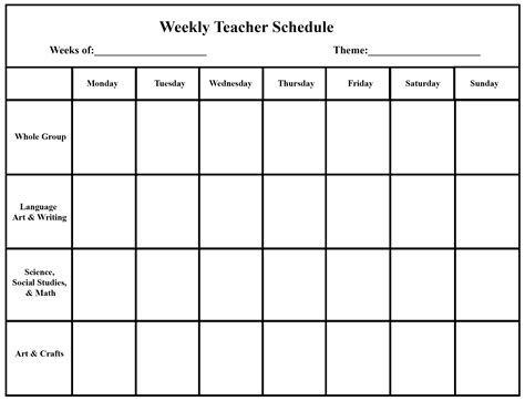 4 Week Planner Printable Weekly Planner Printable