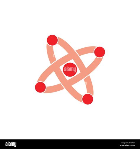 Atomic Circle Overlapping Logo Vector Stock Vector Image And Art Alamy