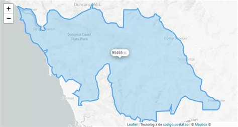 Occidental California Map