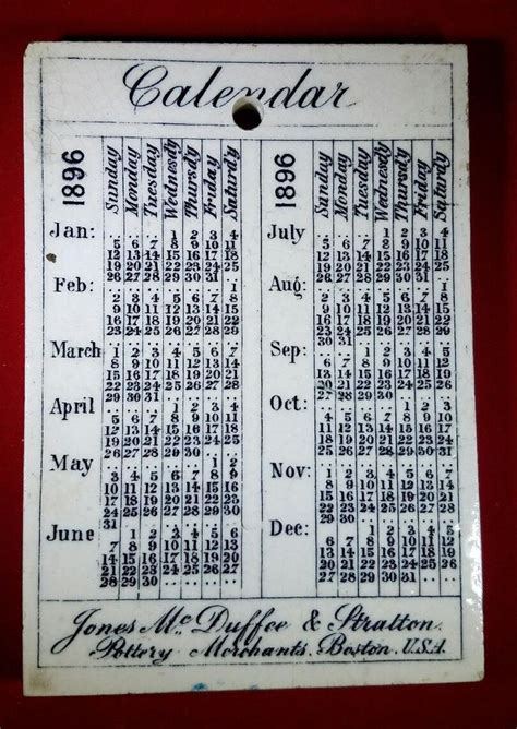 Wedgwood 1896 Calendar Tile Trinity Church Boston Ma Rare 1862544070