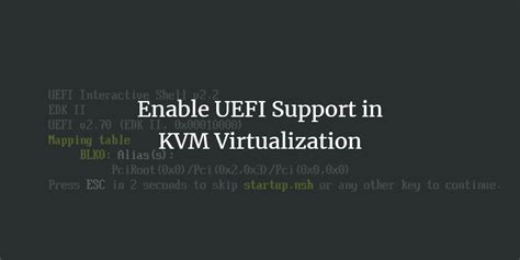 Enable Uefi Support In Kvm Virtualization