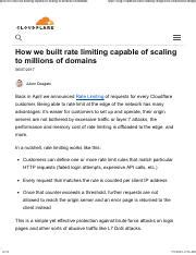 Scalable Rate Limiting Implementation At Cloudflare Course Hero