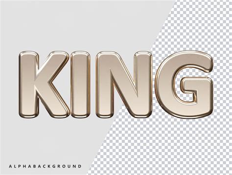 Premium Psd King Text Effect Vector Illustration