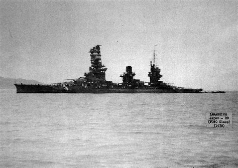 Ijn Battleship Yamashiro Port View Fuso Class 1938 Yamashiro Was