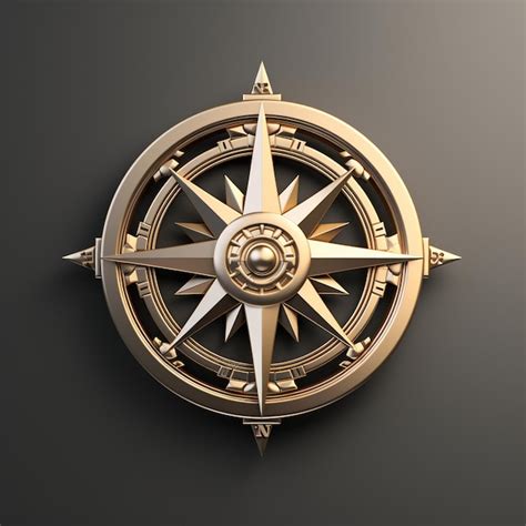 3d Compass Icon Navigation And Direction Tool Isometric Isolated Render Premium Ai Generated Image