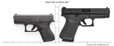 Glock G42 Vs Glock G44 Size Comparison Handgun Hero