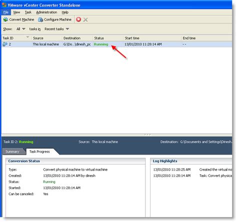 Vmware Physical To Virtual Machine By Vmware Vcenter Converter