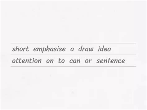 Sentence Structure Reordenar