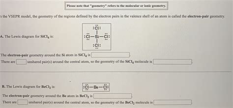 Answered The Vsepr Model The Geometry Of The… Bartleby
