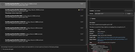 can not use this package in frame work but can use in dotnet core