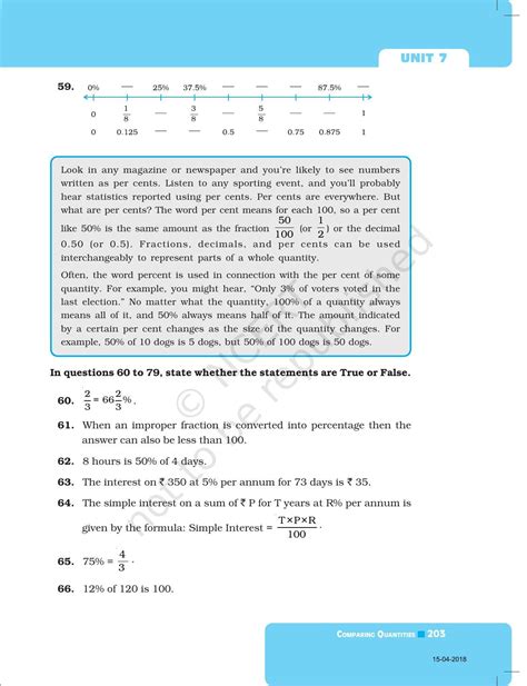 Ncert Exemplar Book For Class 7 Maths Chapter 7 Comparing Quantities