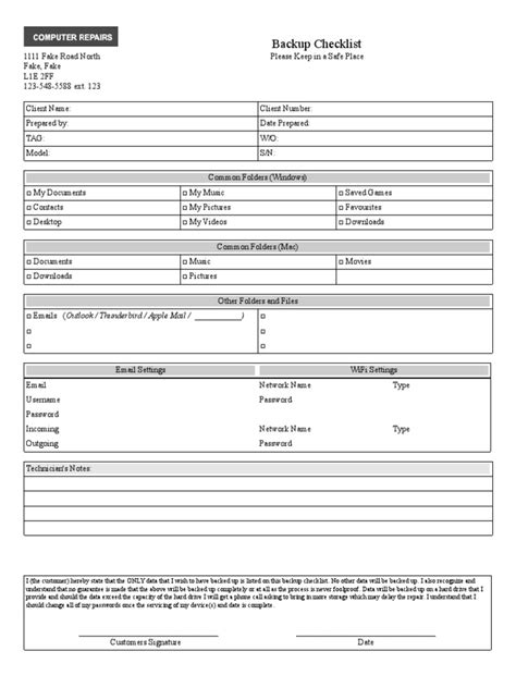 Backupchecklist V1 Pdf Backup Microsoft Outlook