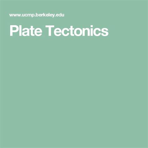 Plate Tectonics Plate Tectonics Sixth Grade Science 6th Grade Science