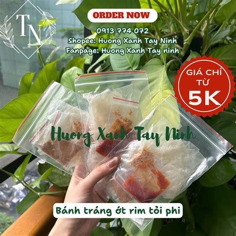 Bánh Tráng Phơi Sương ớt Rim Tỏi Phi Hương Xanh Tây Ninh Shopee Việt Nam