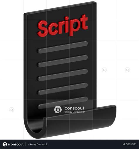 script 3d illustration entertainment 3d illustrations png blend