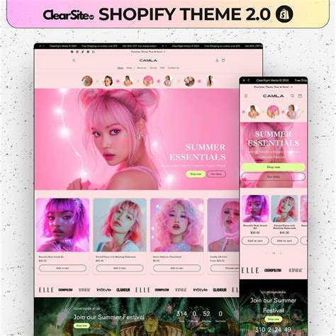 Clothing Shopify Template Fashion Template Beauty Theme Feminine