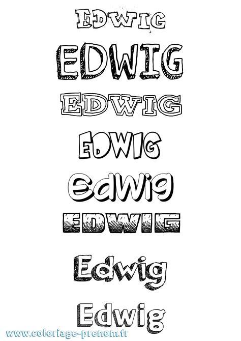 Coloriage Du Prénom Edwig à Imprimer Ou Télécharger Facilement