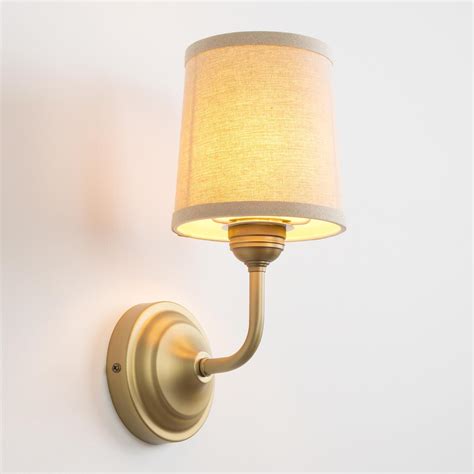 Songcilt Vintage Fabric Wall Sconce With Funnel Linen Cloth Shade E26
