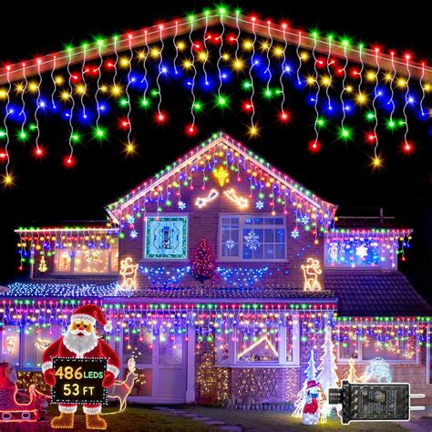 Christmas Lights Outdoor 53 Ft 486 Led Christmas Lights For Outside