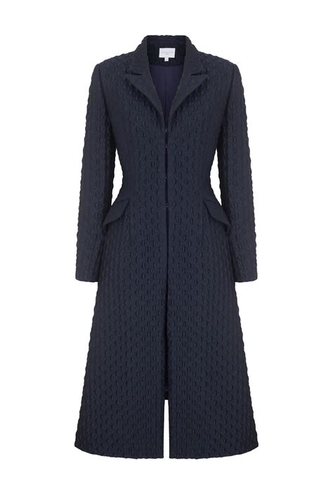 Suzannah Modern Tux Coat In Diamond Cloqué — Ufo No More