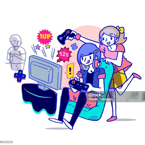 Girl Playing Video Games Clip Art Girl Playing Video Game