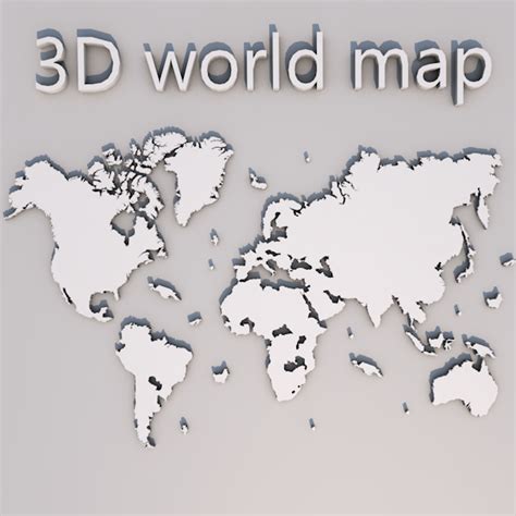 World Map Vector 3d