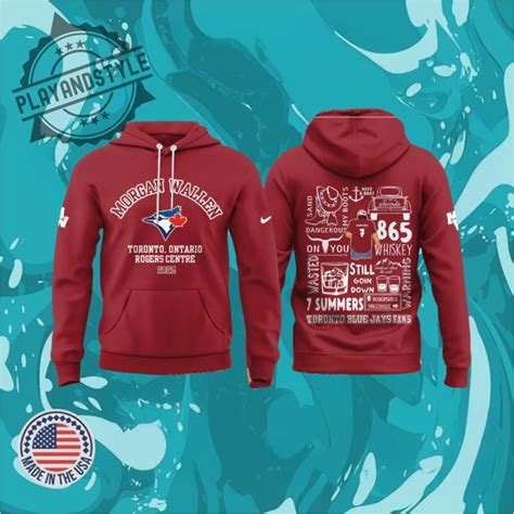 Toronto Blue Jays X Morgan Wallen Tour 2025 Red Hoodie Playandstyle