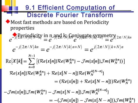 Chapter 9 Computation Of The Dft Ppt