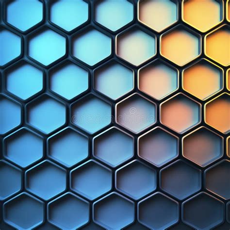 Layered Hexagons Create A Captivating Geometric Abstraction Showcasing A Rich Gradient That