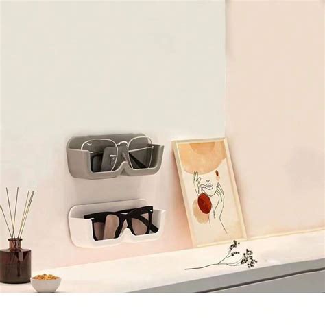 Wall Mounted Glasses Storage Box Without Punching Shein Usa