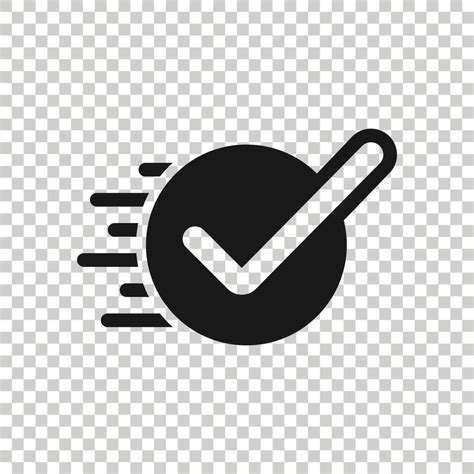 Check Mark Sign Icon In Flat Style Confirm Button Vector Illustration