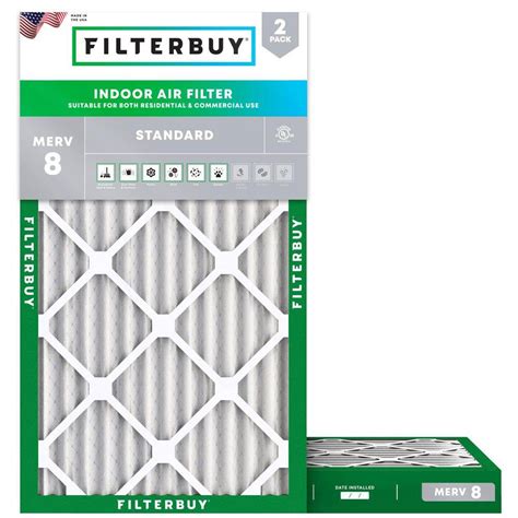 Filterbuy 18 In X 30 In X 2 In Merv 8 Fpr 5 Dust Defense Pleated