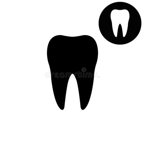 Tooth White Vector Icon Stock Vector Illustration Of Root 138384067