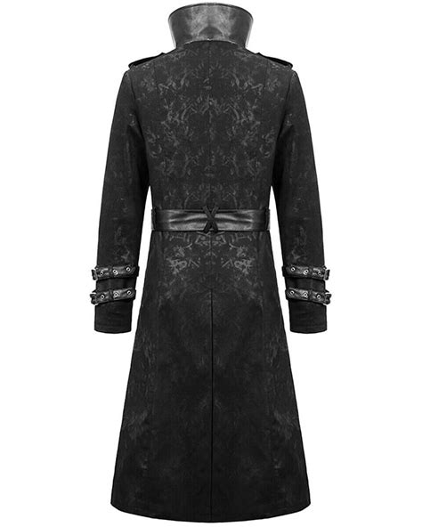 Black Goth Steampunk Trench Coat Maker Of Jacket