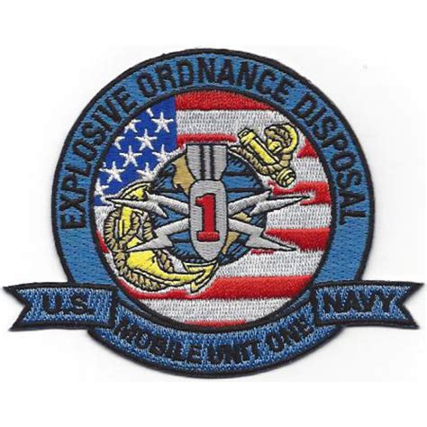Eod Explosive Ordnance Disposal Mobile Unit One Patch Specialty