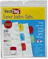 Got2b Glued Redi Tag Laser Printable Index Tabs 180 White Adhesive