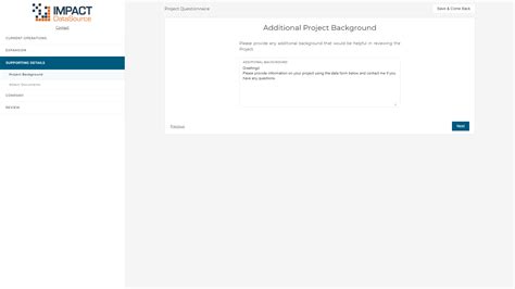 Understand The Data Form Wizard Impact Datasource