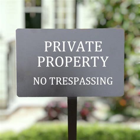 Custom No Trespassing Signs With Stake Etsy