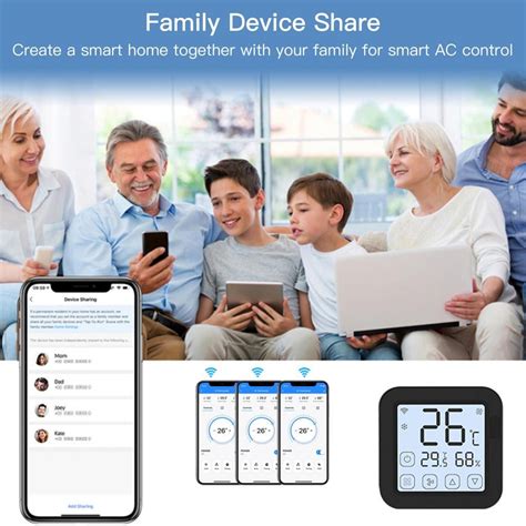 Tuya Smart Wifi Ir Air Conditioner Controller Thermostat With Lcd Display App Control