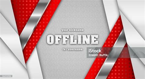 트위치 오프라인 현대 허드 스크린 배너 169 스트림 금속 선과 오프라인 회색 배경 오프라인 스트리머 방송을 위한 화면 보호기입니다 오프라인 화면을 스트리밍합니다 회색