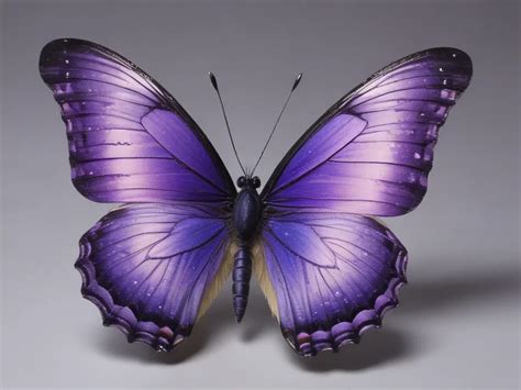 A Beautiful Purple Butterfly With Intricate Patterns And Delicate Wings