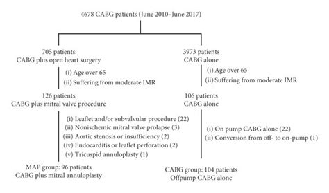 Flowchart Of Selected Patients Cabg Coronary Artery Bypass Grafting