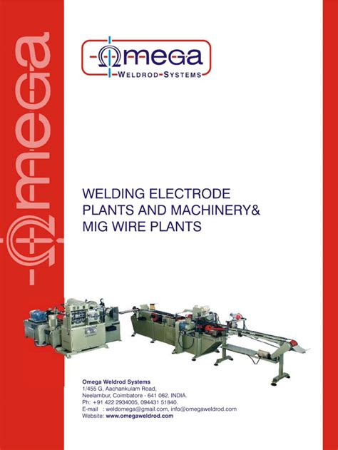Pdf Welding Rod Electrode And Mig Wire Manufacturing Plant Omega