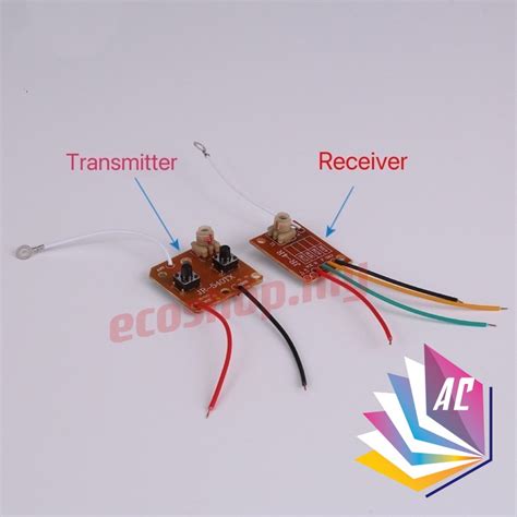 Projek Rbt 27mhz 2ch Transmitter Receiver Board Antenna Wireless Circuit Remote Control
