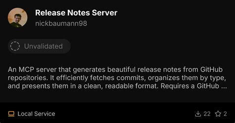 Release Notes Server Mcp Servers · Lobehub