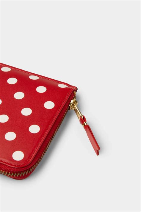 Кошелек Comme Des Garçons Wallet Polka Dot Zipped Wallet Red 9012220035