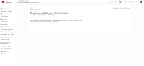 Notify Educators Upon Assignment Submissions Classter Knowledge Base