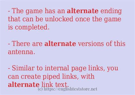 Sentence Example Of Alternate Englishteststore Blog